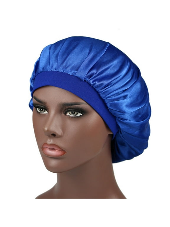 Womens Soft Pure Satin Silk Sleeping Caps Night Sleep Hats Hair Scarves ...