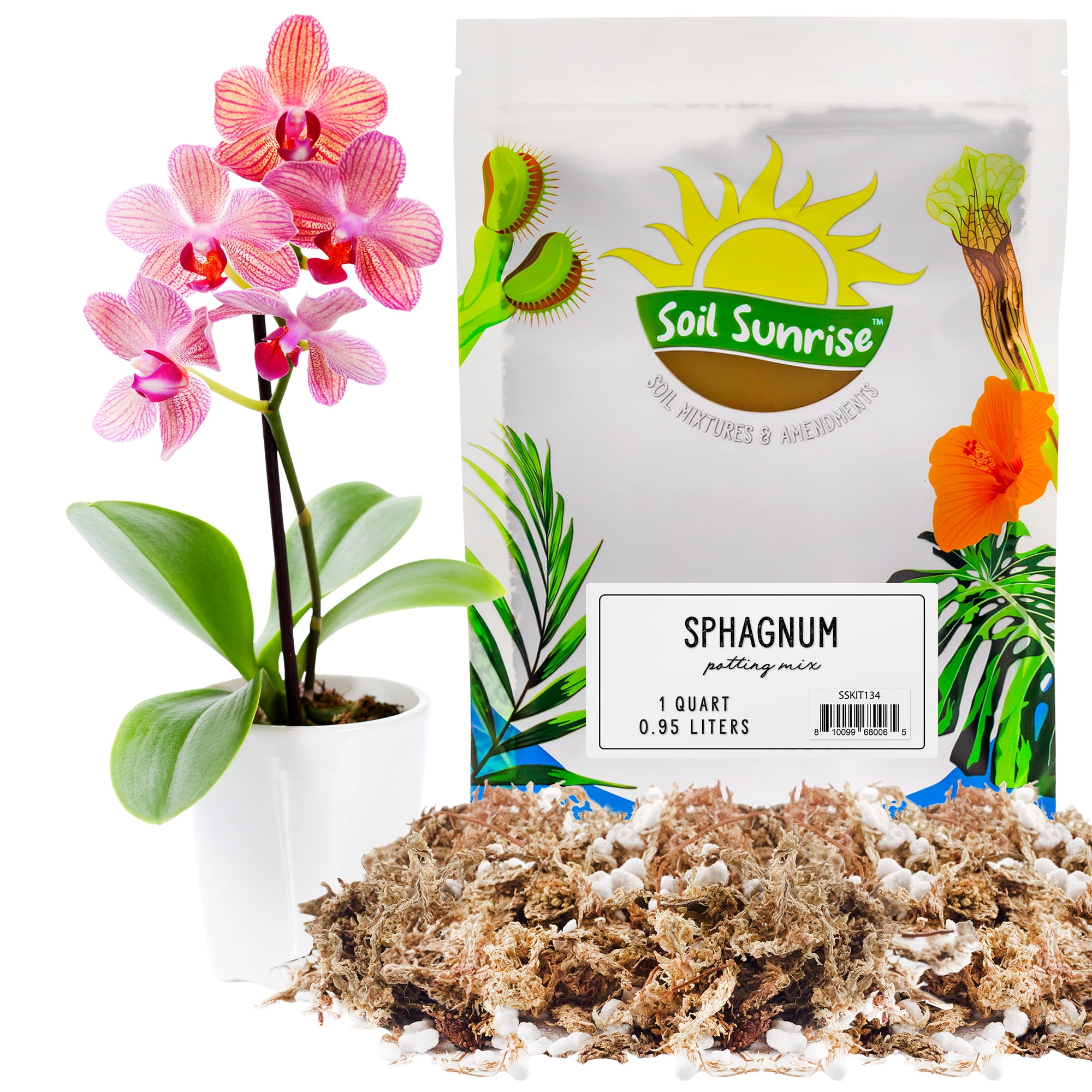 Sphagnum Moss Potting Mix (1 Quart); for Carnivorous Plants: Blend of ...