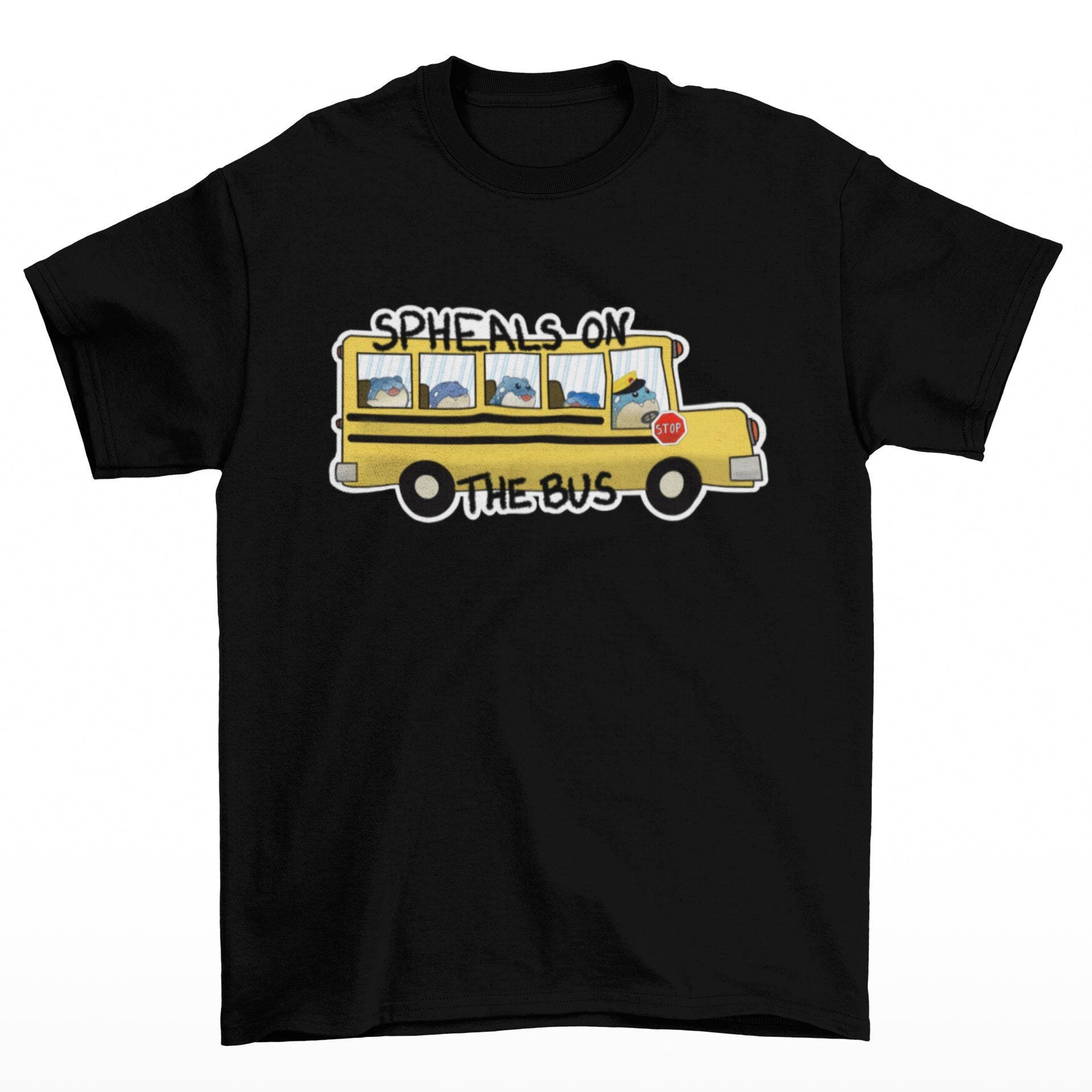 Spheals on the Bus Background T-Shirt Unisex Cotton TV Sizes Video Game ...