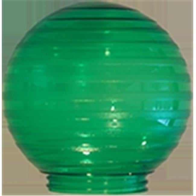 Sphere 6 in. Etched Green Acrylic Festival Replacement Globe, Pack Of 6 ...