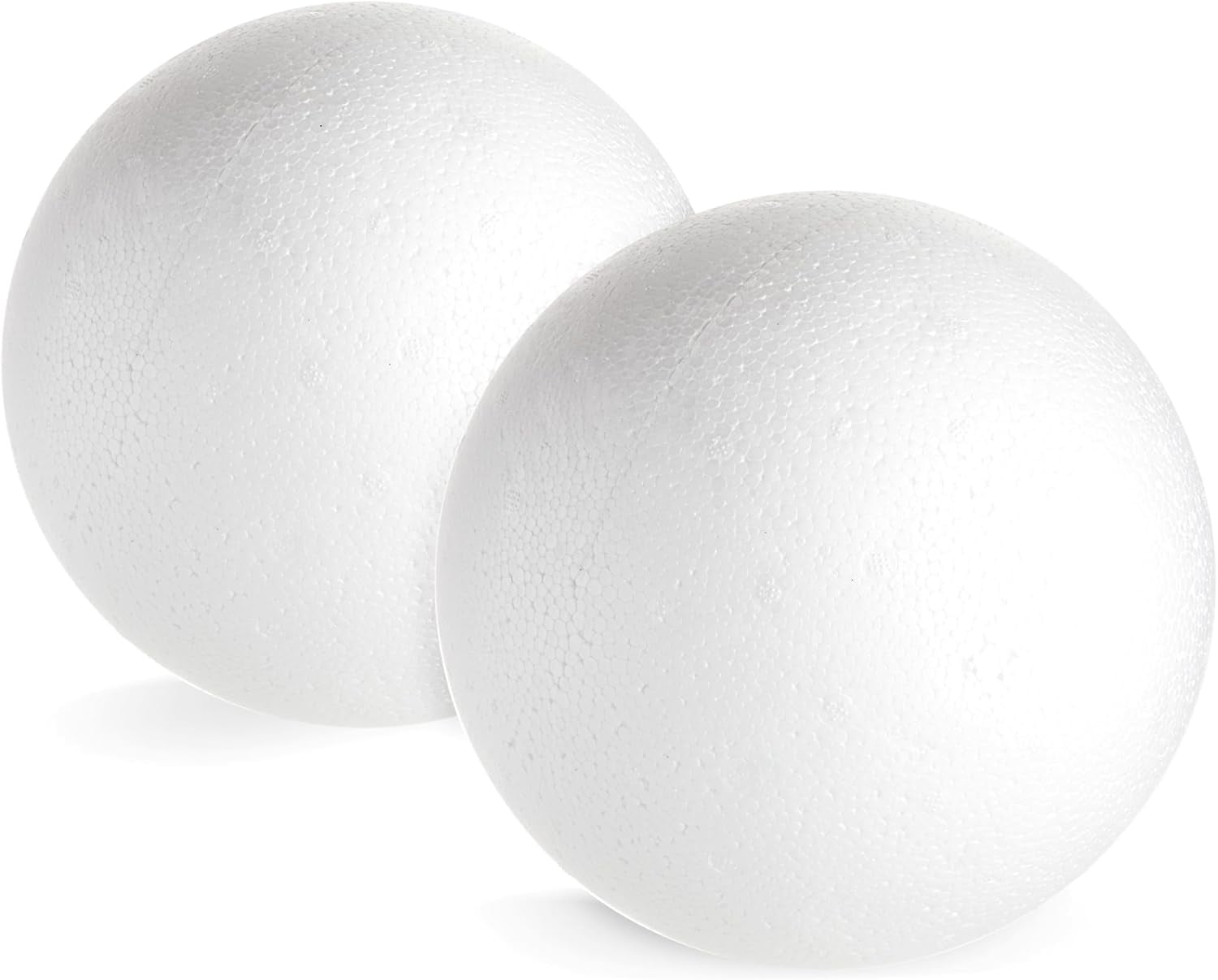 Sphere Craft Foam Balls - 7.5-Inch White Polystyrene Spheres - 2 Pack ...