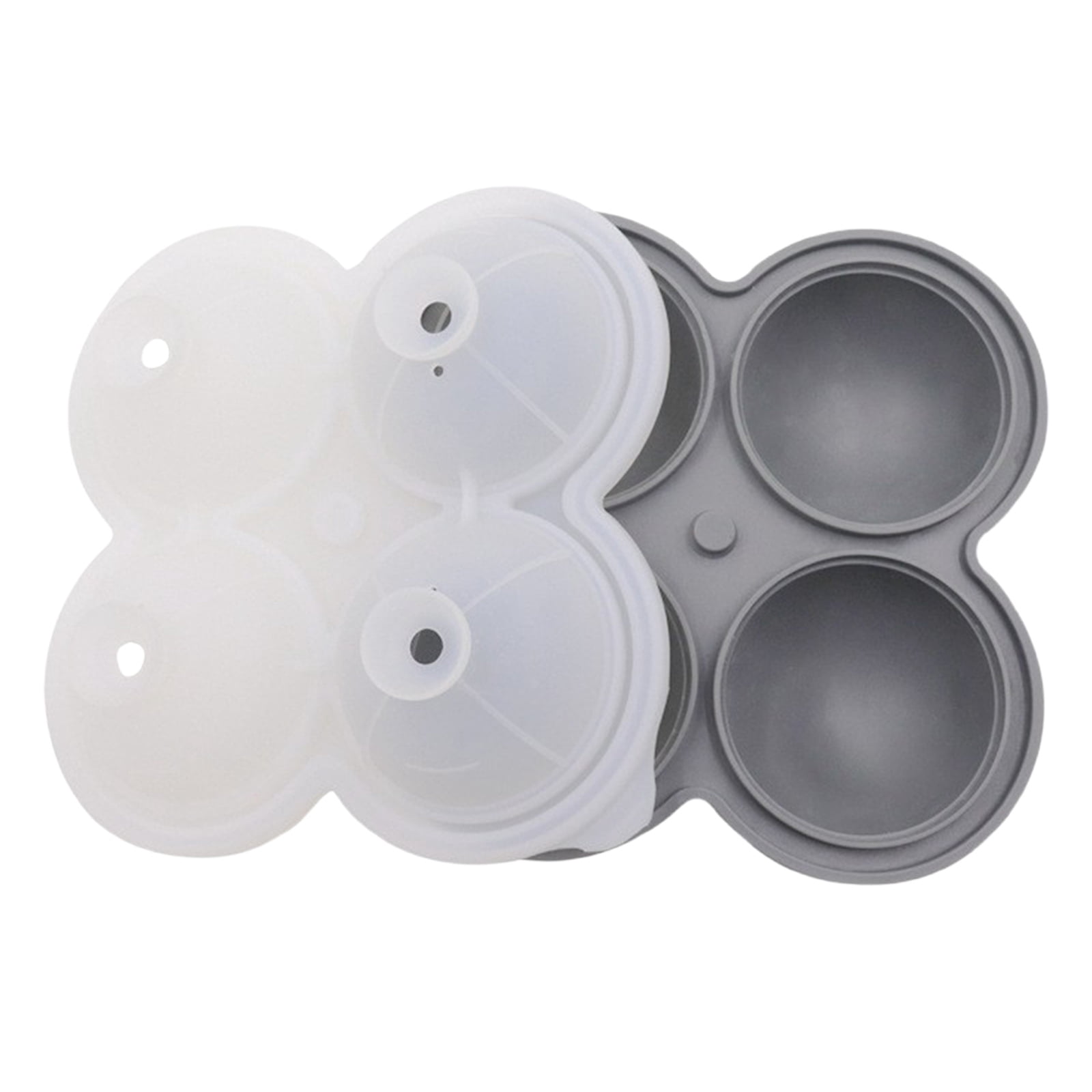 Sphere Ice Mold Basdi 4-Cell Silicone Sphere Ice Cube Mold - Reusable ...