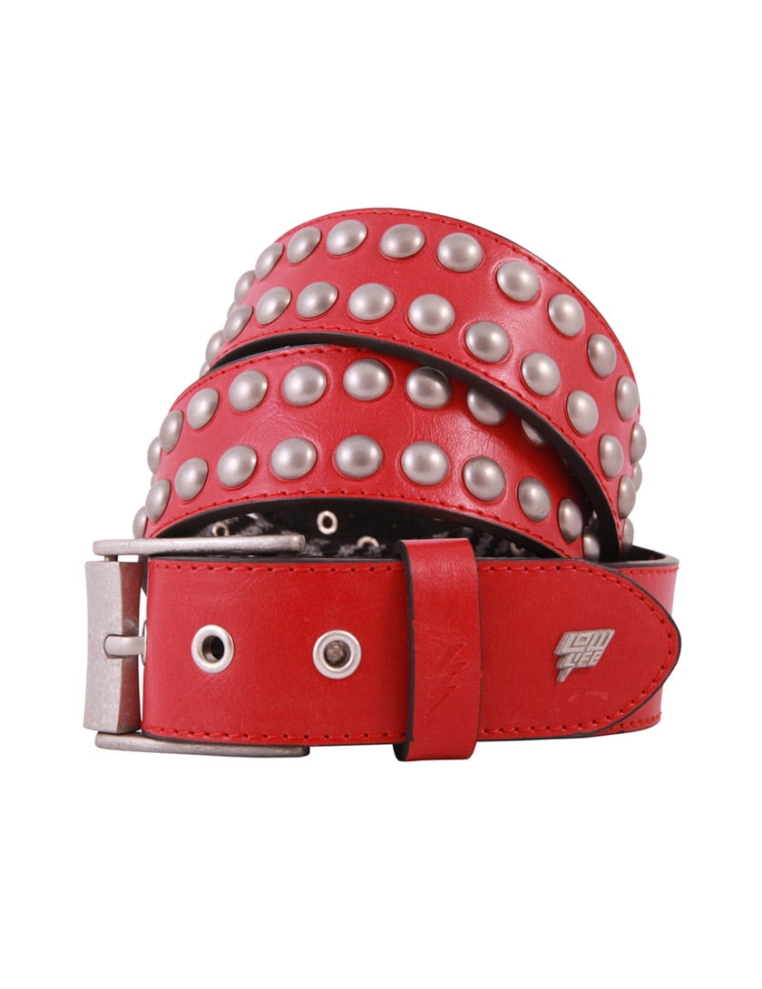 Sphere Leather Belt [Red] - Walmart.com
