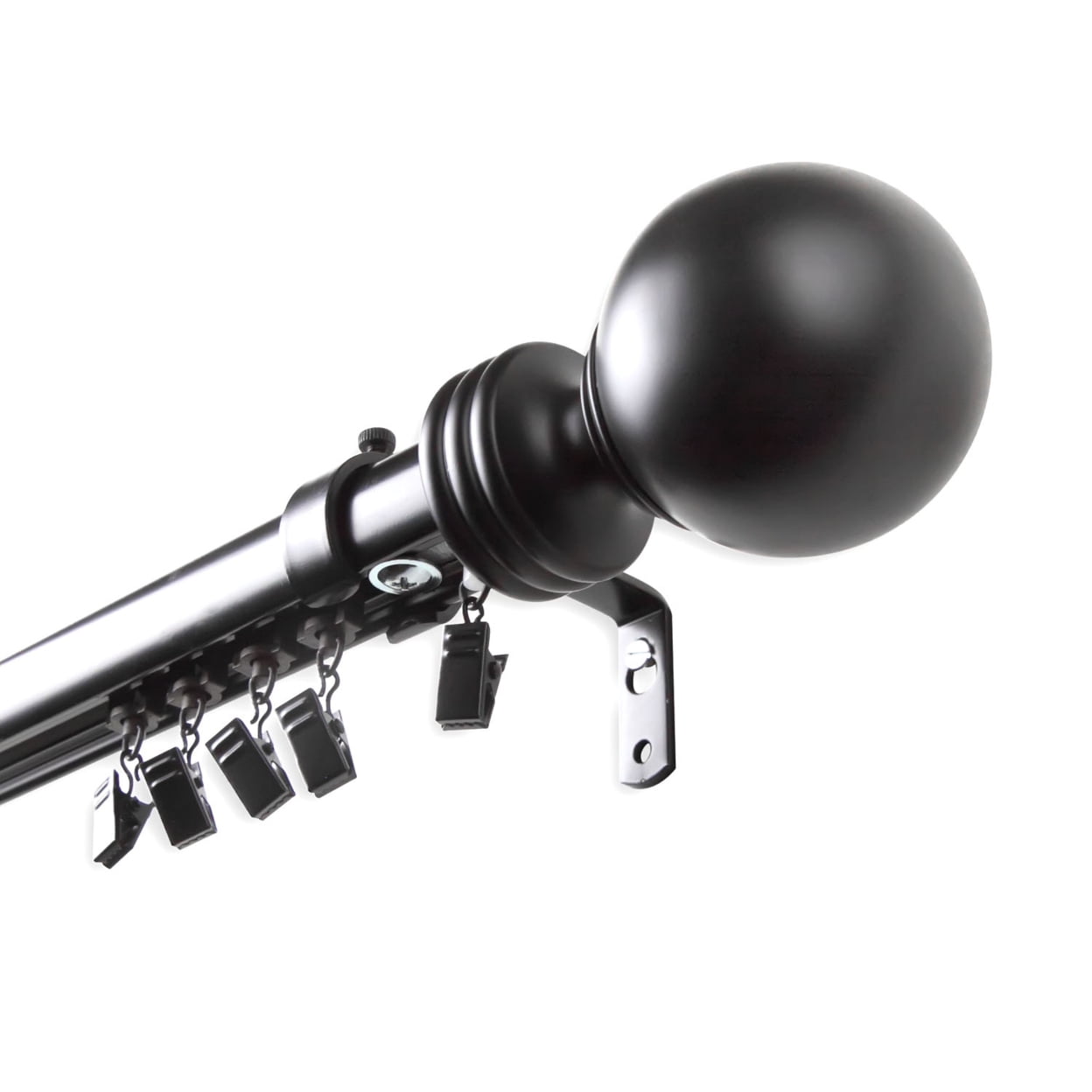 Sphere Traverse Rod 110-156 inch - Black - Walmart.com