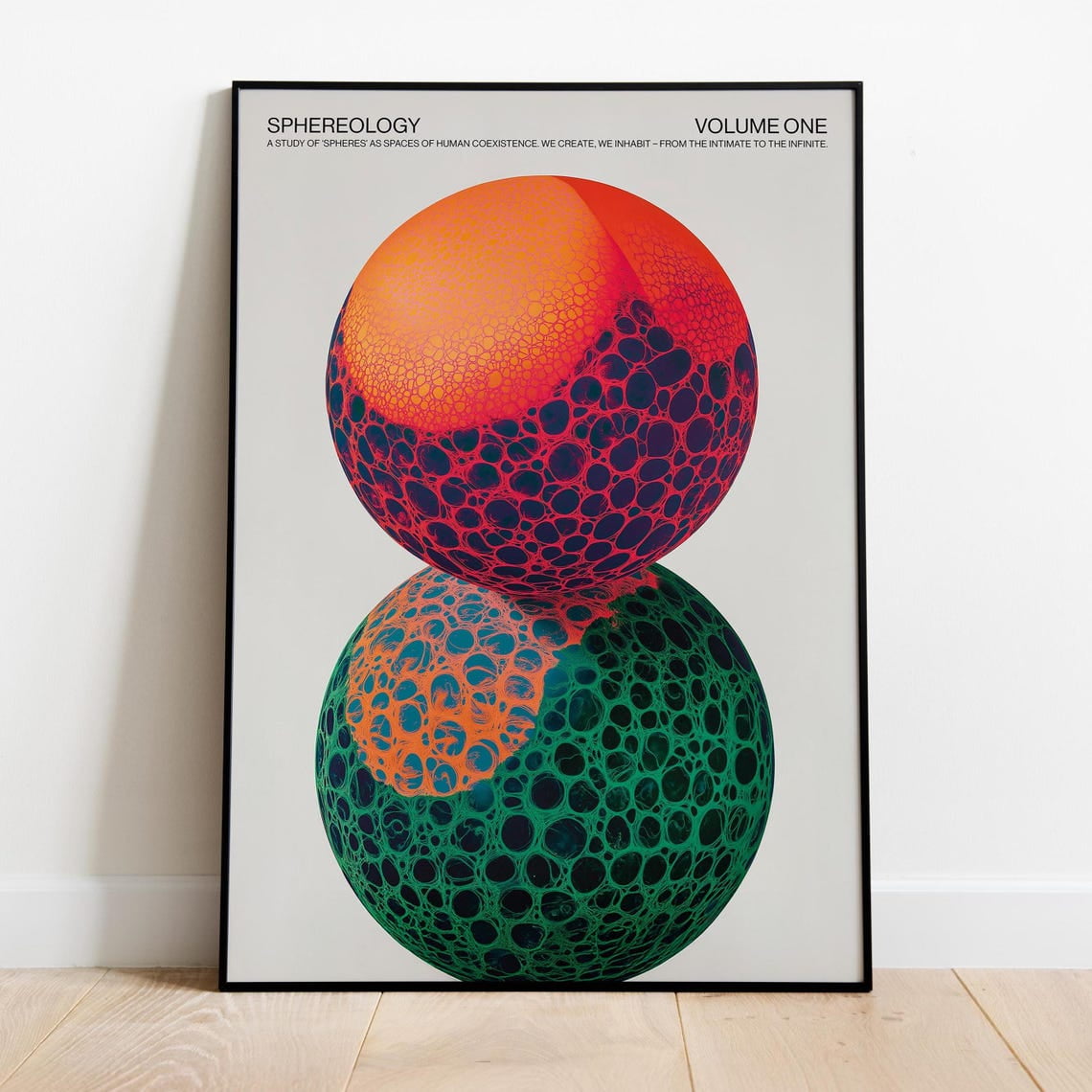 Sphereology Poster Abstract Geometric Art Print, Futuristic Orb ...