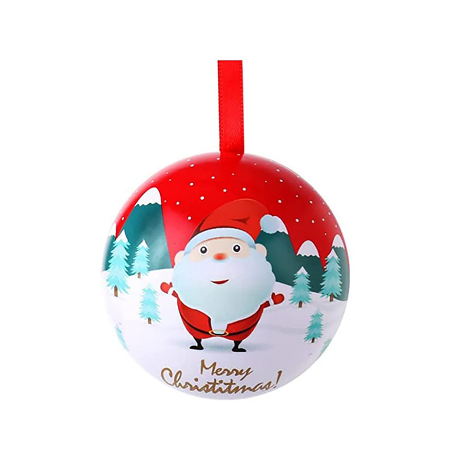 Spherical Christmas Candy Iron Box Christmas Eve Candy Box Christmas ...