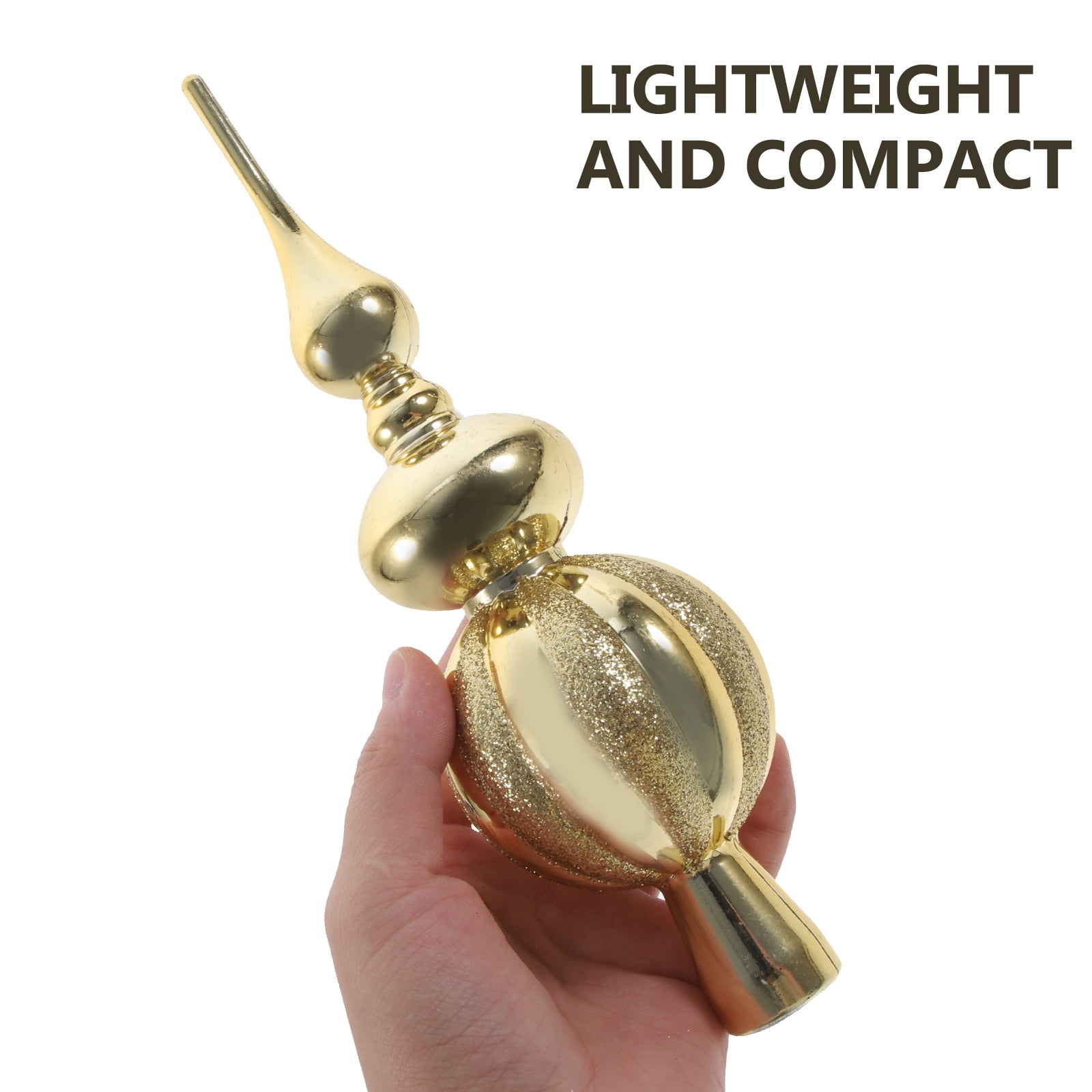 KAKOWELY Tree Top Ornament Golden Plastic Christmas Tree Topper and ...