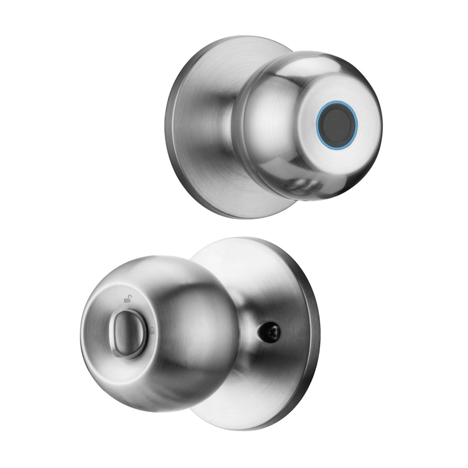 Spherical Door Lock Knob Handle Fingerprint Key Remote Unlock Drill ...
