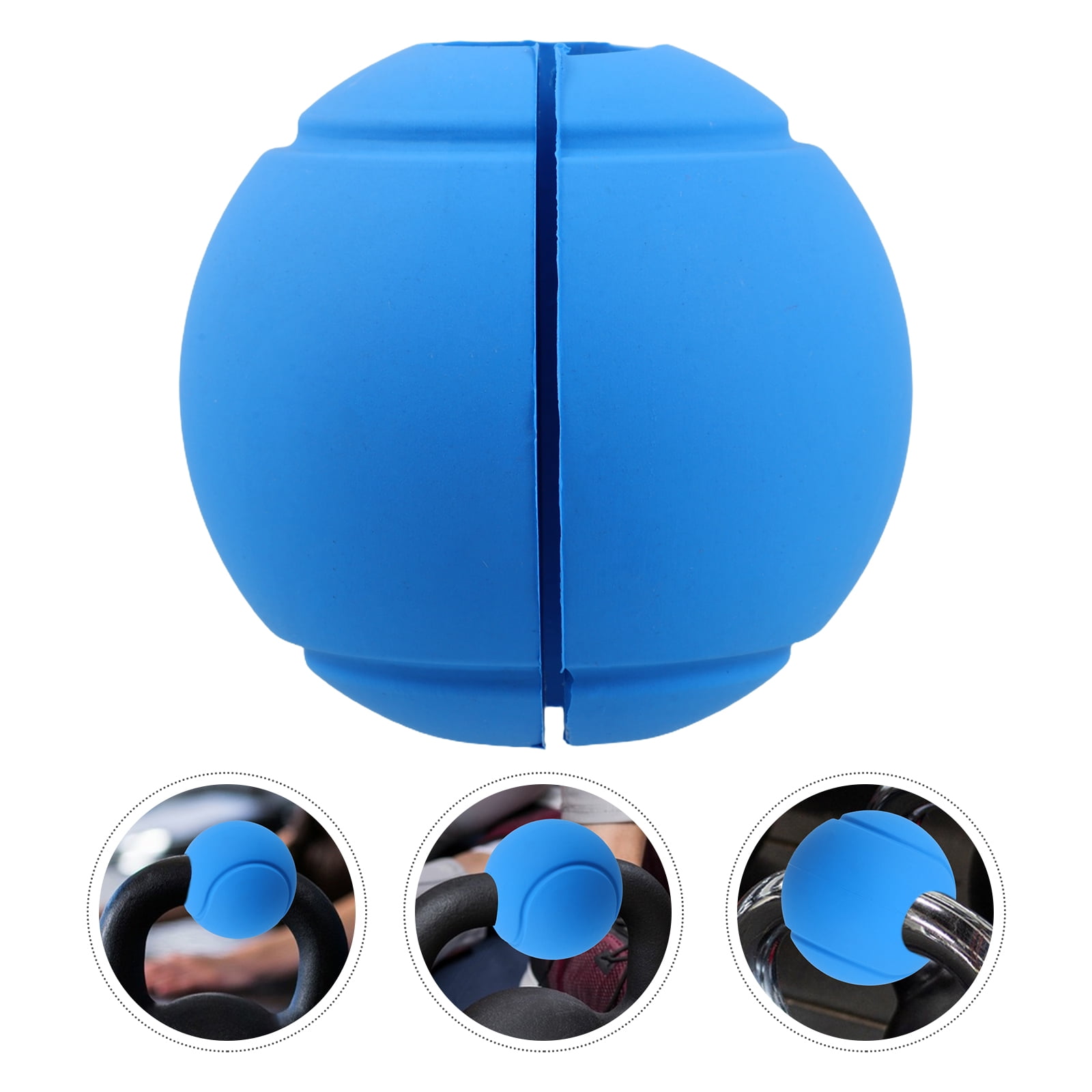 Beaupretty Blue Round Silicone Barbell Handle Grips for Fitness ...