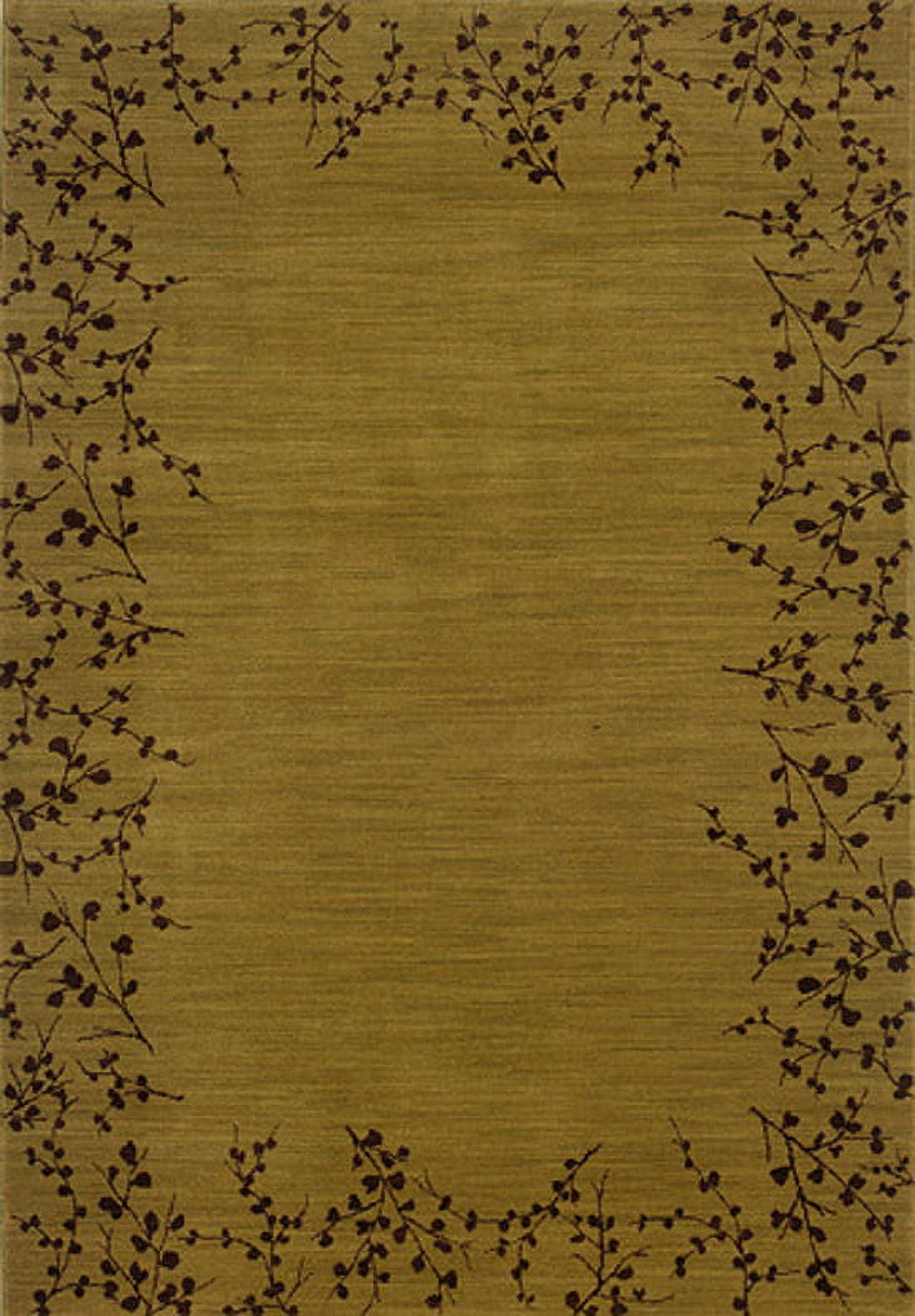 Sphinx Allure Area Rug 004B1 Gold Leaves Buds 9' 10" x 12' 9" Rectangle ...