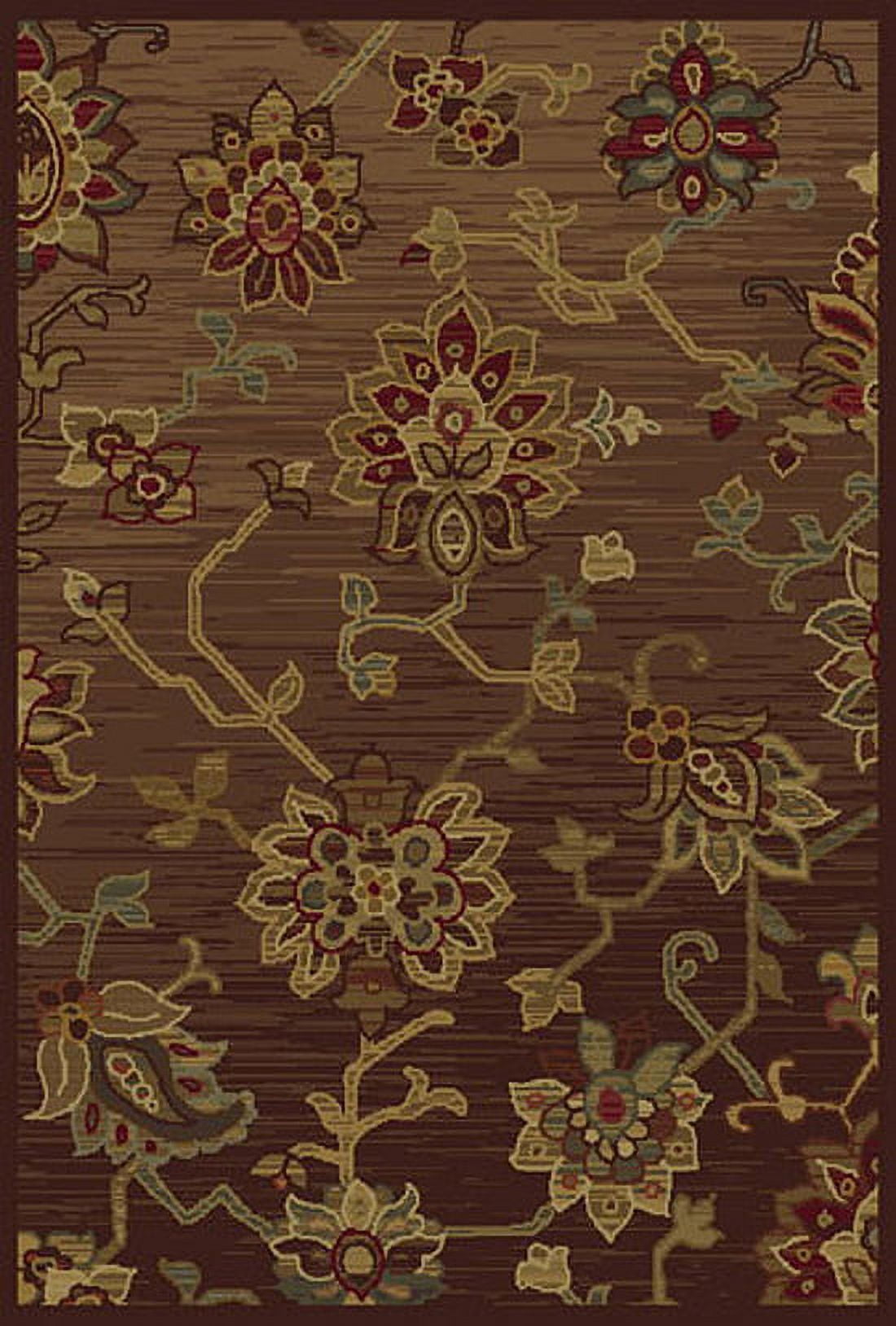 Sphinx Allure Area Rug 054C1 Brown Floral Vines 9' 10" x 12' 9 ...