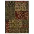 Sphinx Allure Area Rug 058B1 Casual Green Patchwork Vines 9' 10" x 12 ...