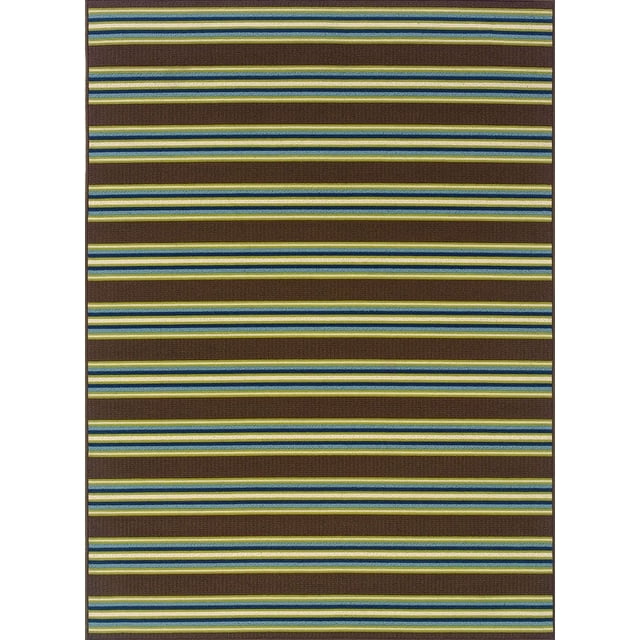 Sphinx Caspian Indoor/Outdoor Area Rug 3330N Brown Patio Lines 8' 6" x ...