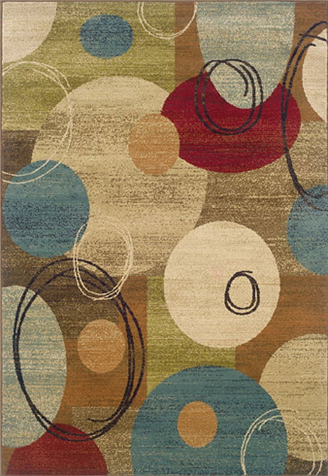 Sphinx Emerson Area Rug 2279A Gold Geometric Circles 1' 10" x 7' 6 ...