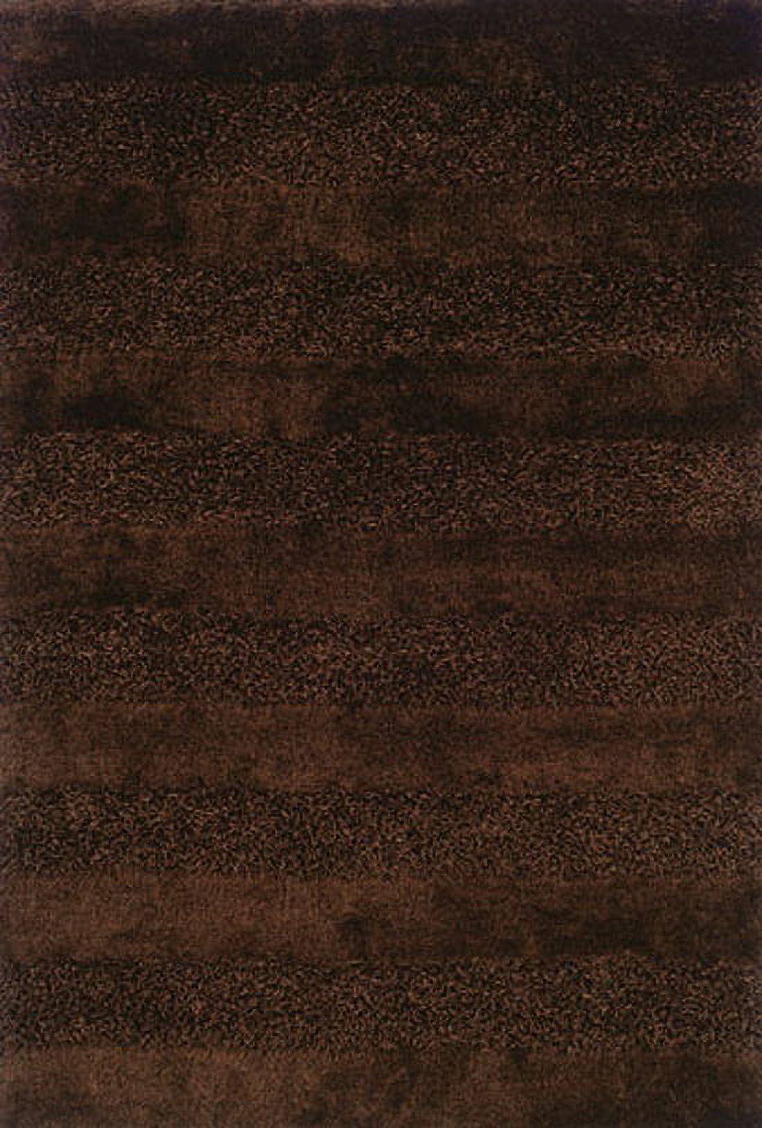 Sphinx Fusion Shag Area Rug 27203 Brown Shaggy Stripes 8' x 11 ...