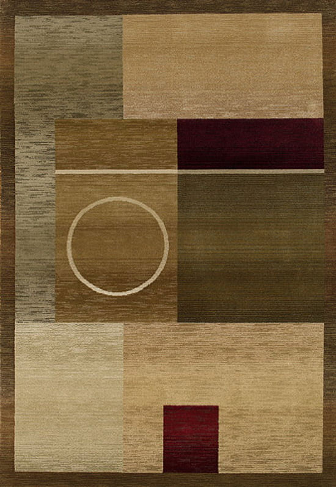 Sphinx Generations Area Rug 1987G Green Patchwork Boxes 4' x 5' 9 ...