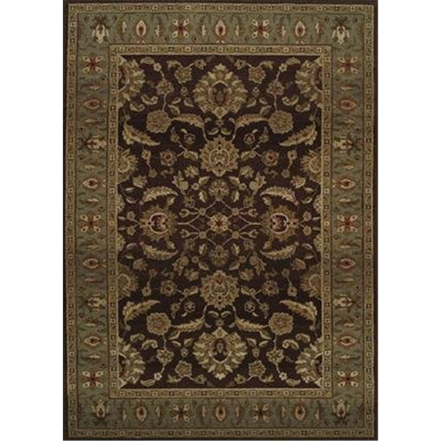 Sphinx Genesis Area Rug 952Q1 Brown Persian Leaves - Walmart.com