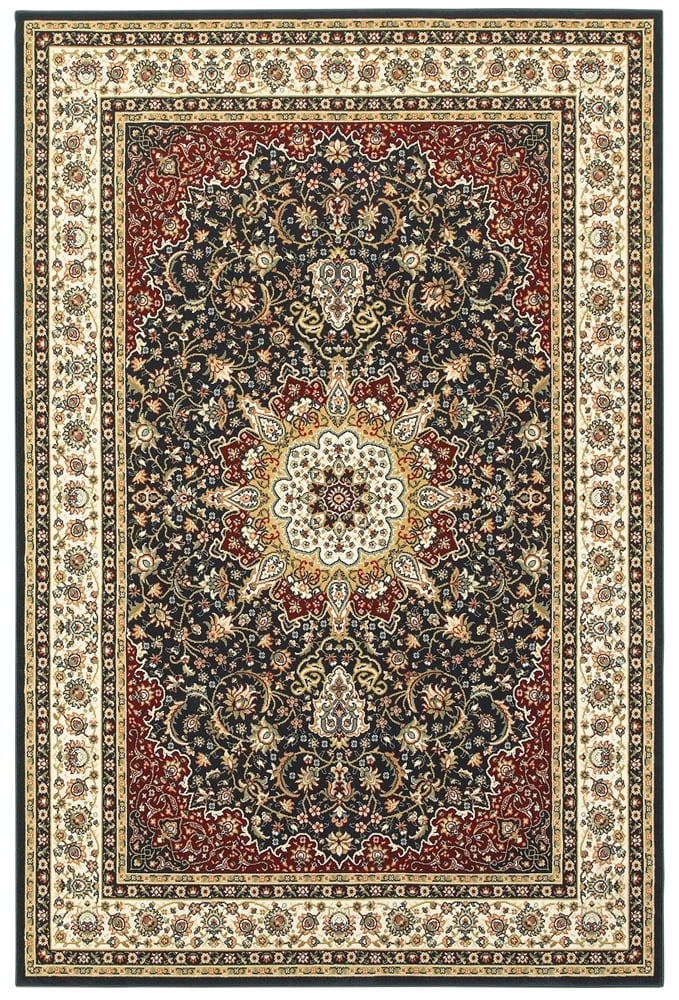 Oriental Weavers Kashan Area Rug 119U1 Navy Star Angled 5' 3" x 7' 6 ...