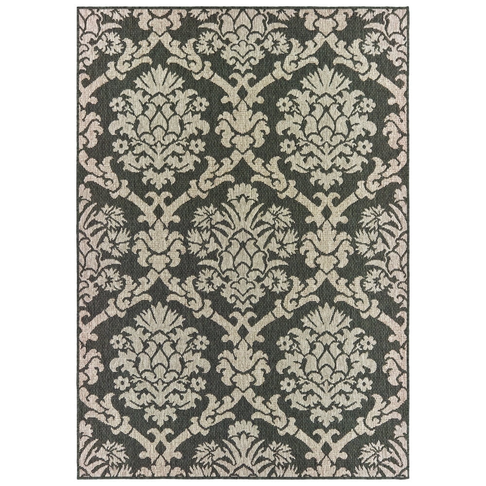 Oriental Weavers Latitude Area Rug 8020K Outdoor Grey Garland Ropes ...