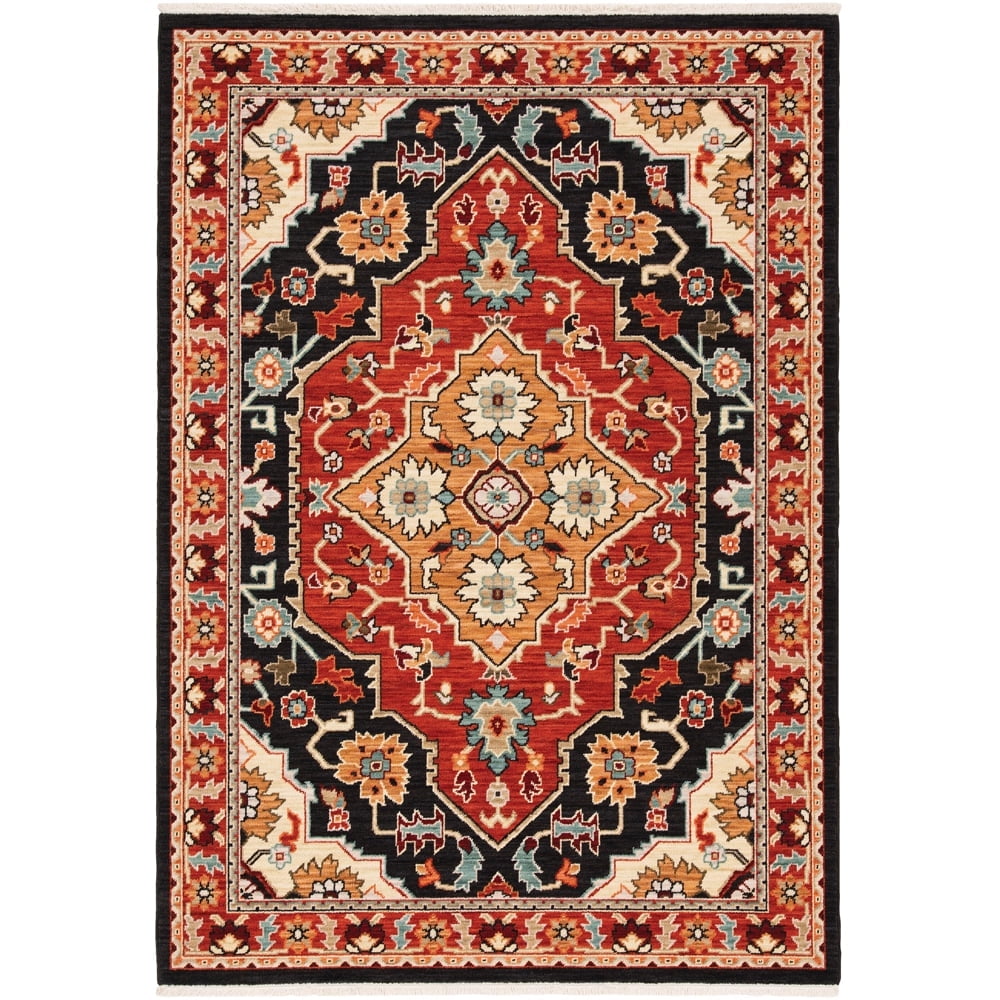 Oriental Weavers Lilihan Area Rug 4929A Traditional Black Bulbs Loops 2 ...