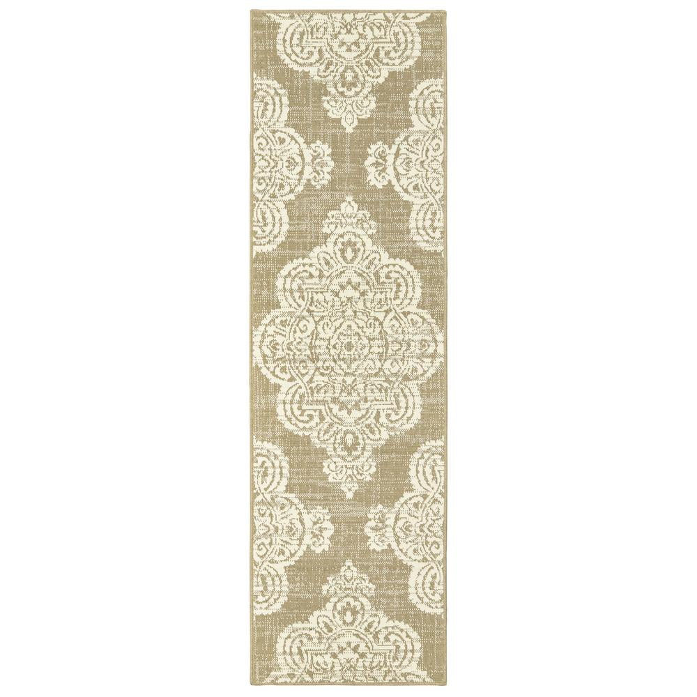 Sphinx Marina Area Rug 5929J Tan Scrolls Ornamental 2' 3" x 7' 6 ...