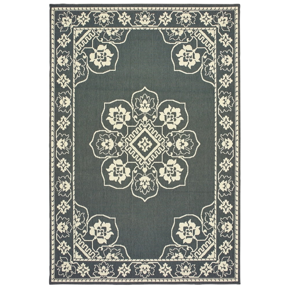 Oriental Weavers Marina Area Rug 7764E Gray Petals Bulbs 5' 3" x 7' 6 ...