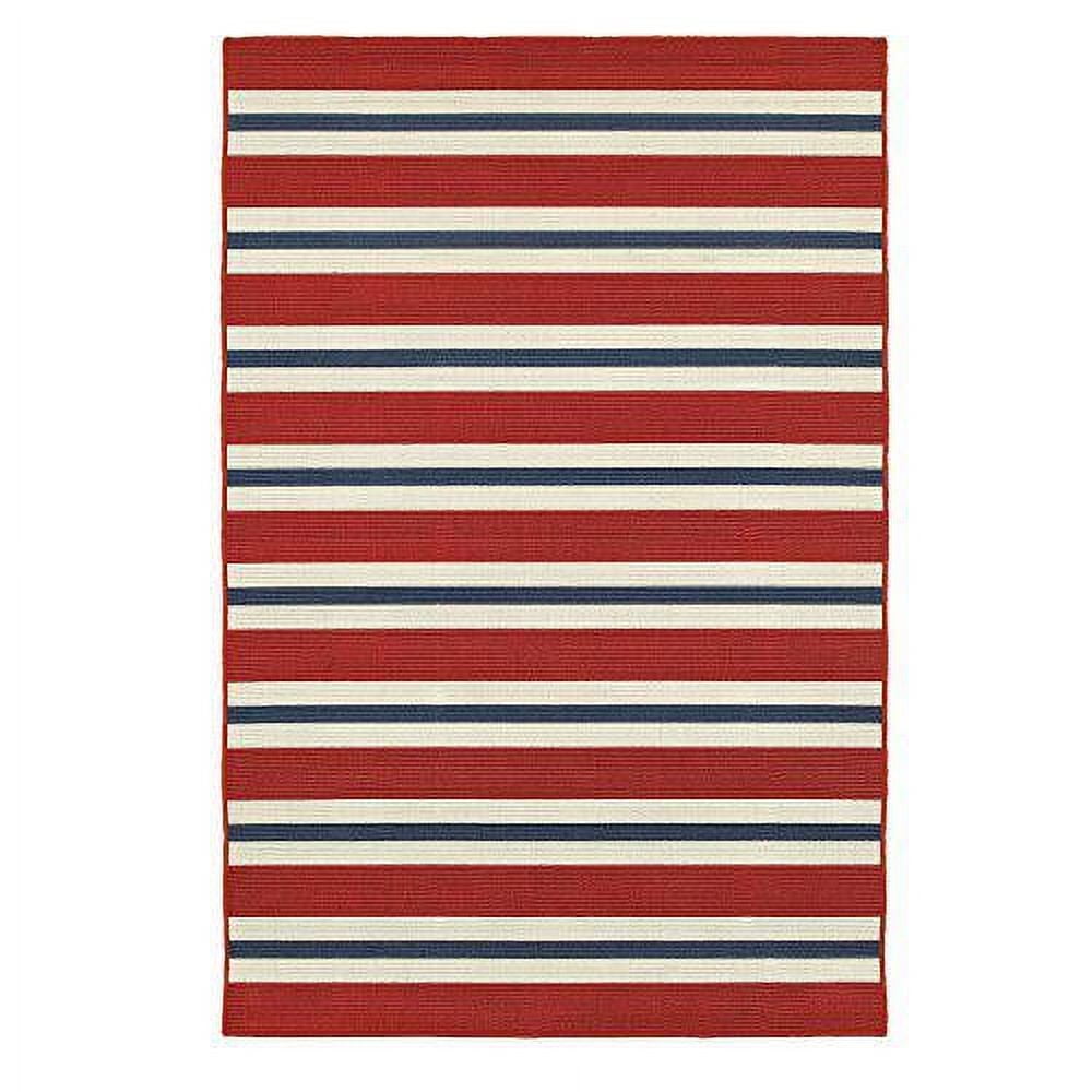 Oriental Weavers Meridian Area Rug 5701R Red Bars Lines 2' 3" x 7' 6 ...