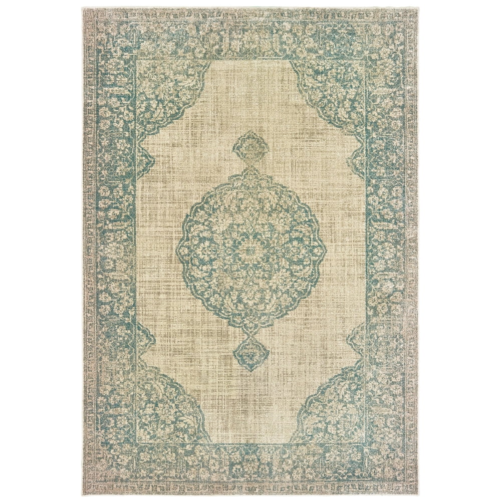 Sphinx Raleigh Area Rug 099J5 Ivory Distressed Floral 5' 3" x 7' 6 ...