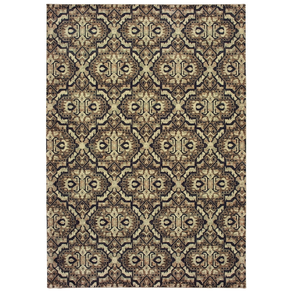 Sphinx Raleigh Area Rug 4927K Brown Angled Diamonds 1' 10" x 3 ...
