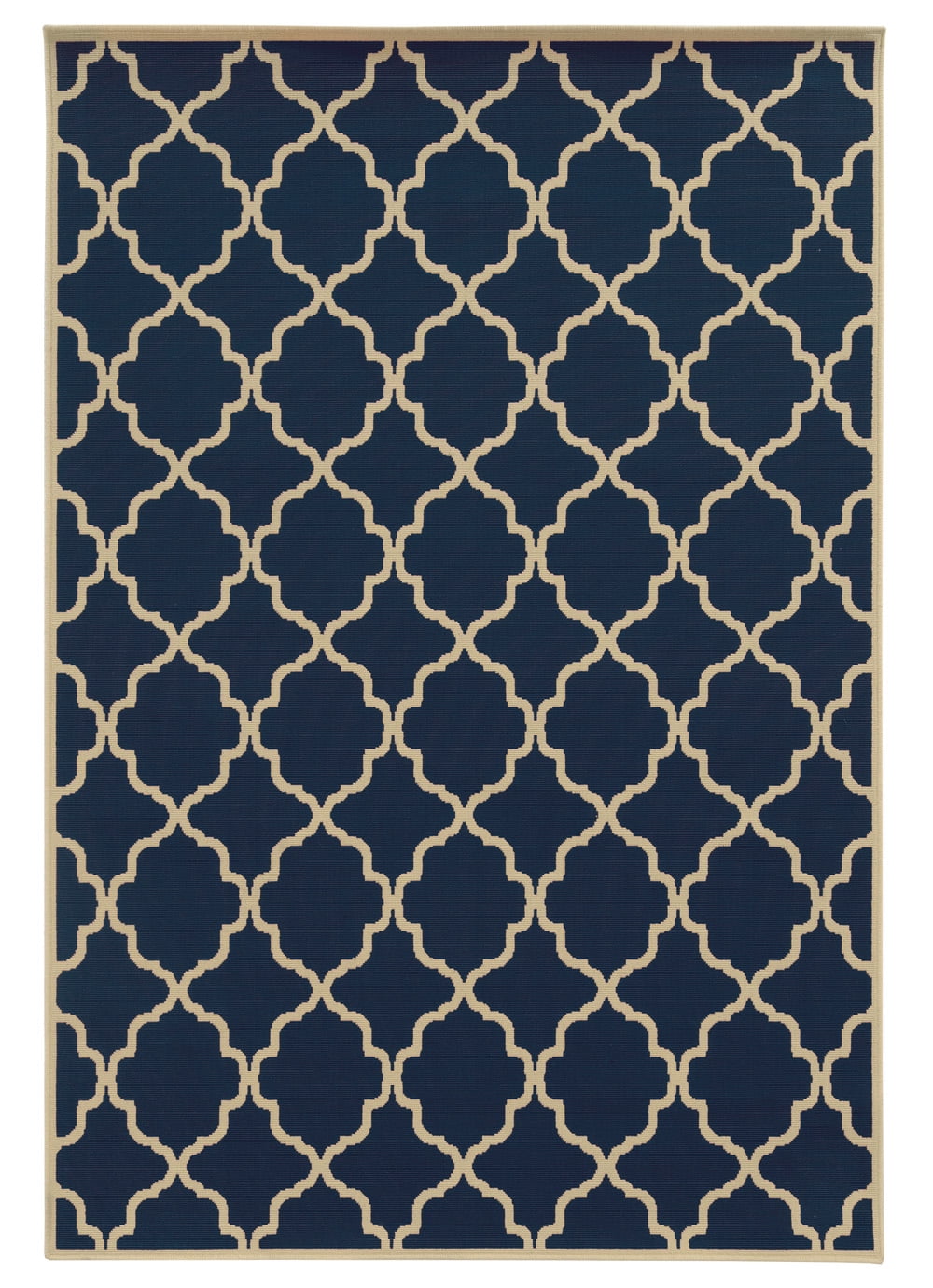 Sphinx Riviera Indoor/Outdoor Area Rug 4770L Patio Navy Diamond Trellis ...