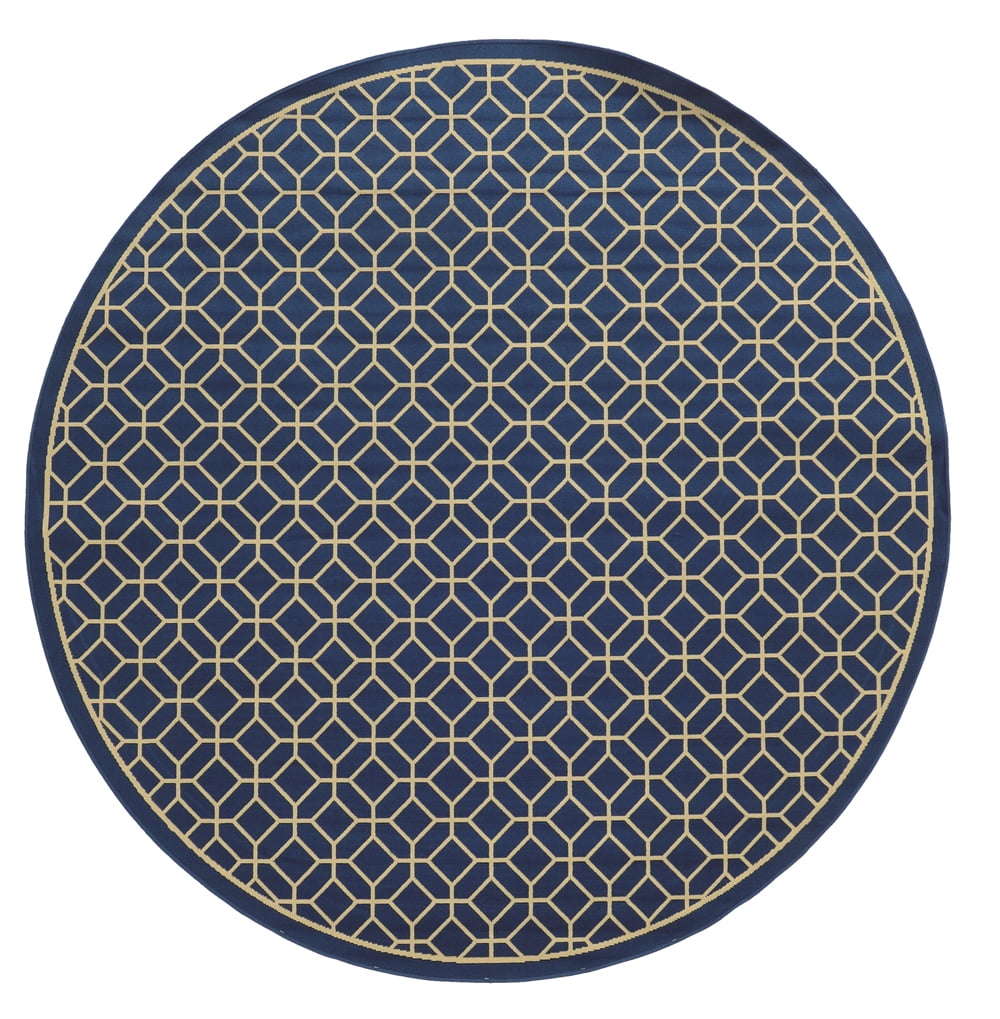 Sphinx Riviera Indoor/Outdoor Area Rug 4771G Outdoor Navy Octagon ...