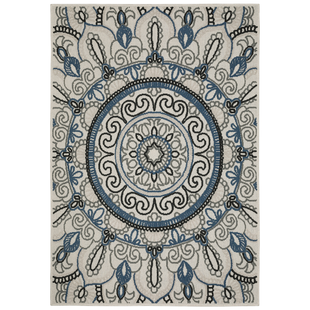 Sphinx Torrey Area Rug 072J1 Beige Curls Swirls 3' 3" x 5' Rectangle ...