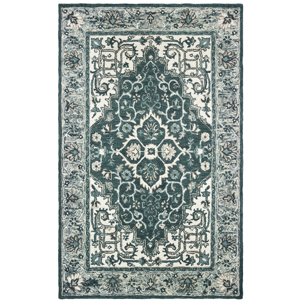 Oriental Weavers Zahra Area Rug 75506 Gray Scrolls Bordered 3' 6" x 5 ...