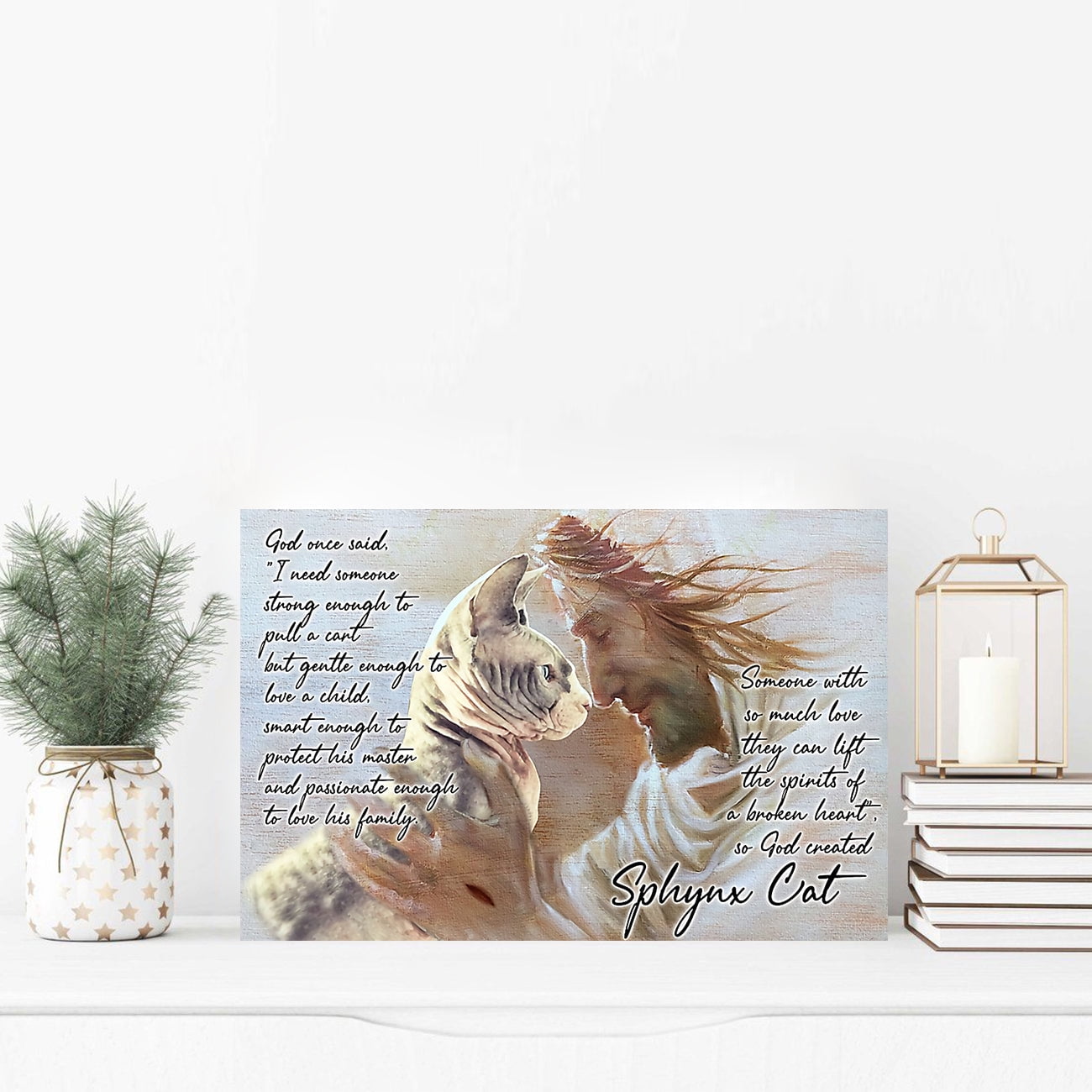 Sphynx Cat And God Art Poster 16 x 24 Inch Poster - Walmart.com