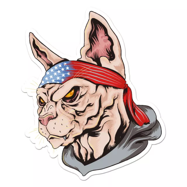 Sphynx Cat Usa Flag Sticker Phone Decal Water Bottle Stickers Car ...