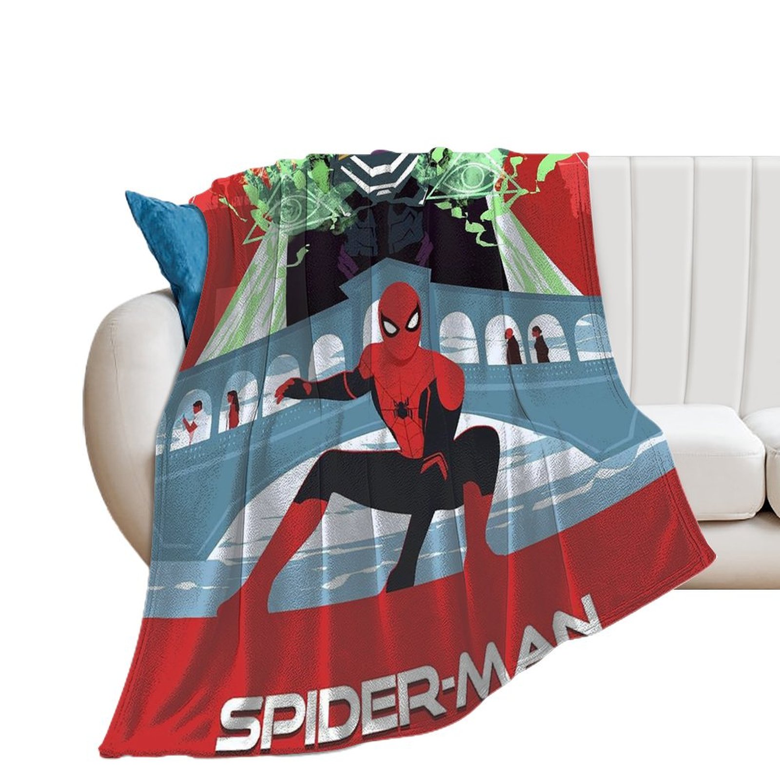 Spi-derm-an Throw Blanket Flannel Anime for Girls Boys Men Women Spi ...