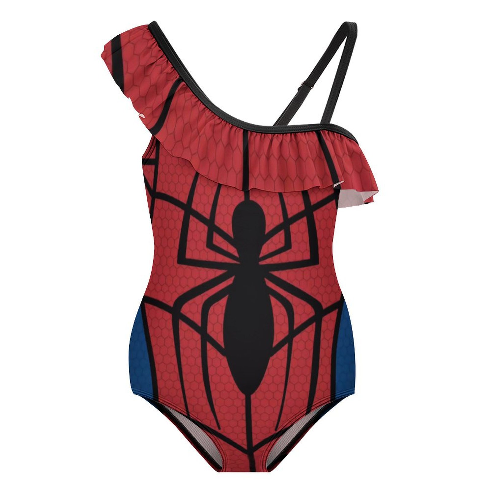 Spi-derman Girls Swimsuit One Piece Swimsuits Ruffle Bathing Suit Kids ...