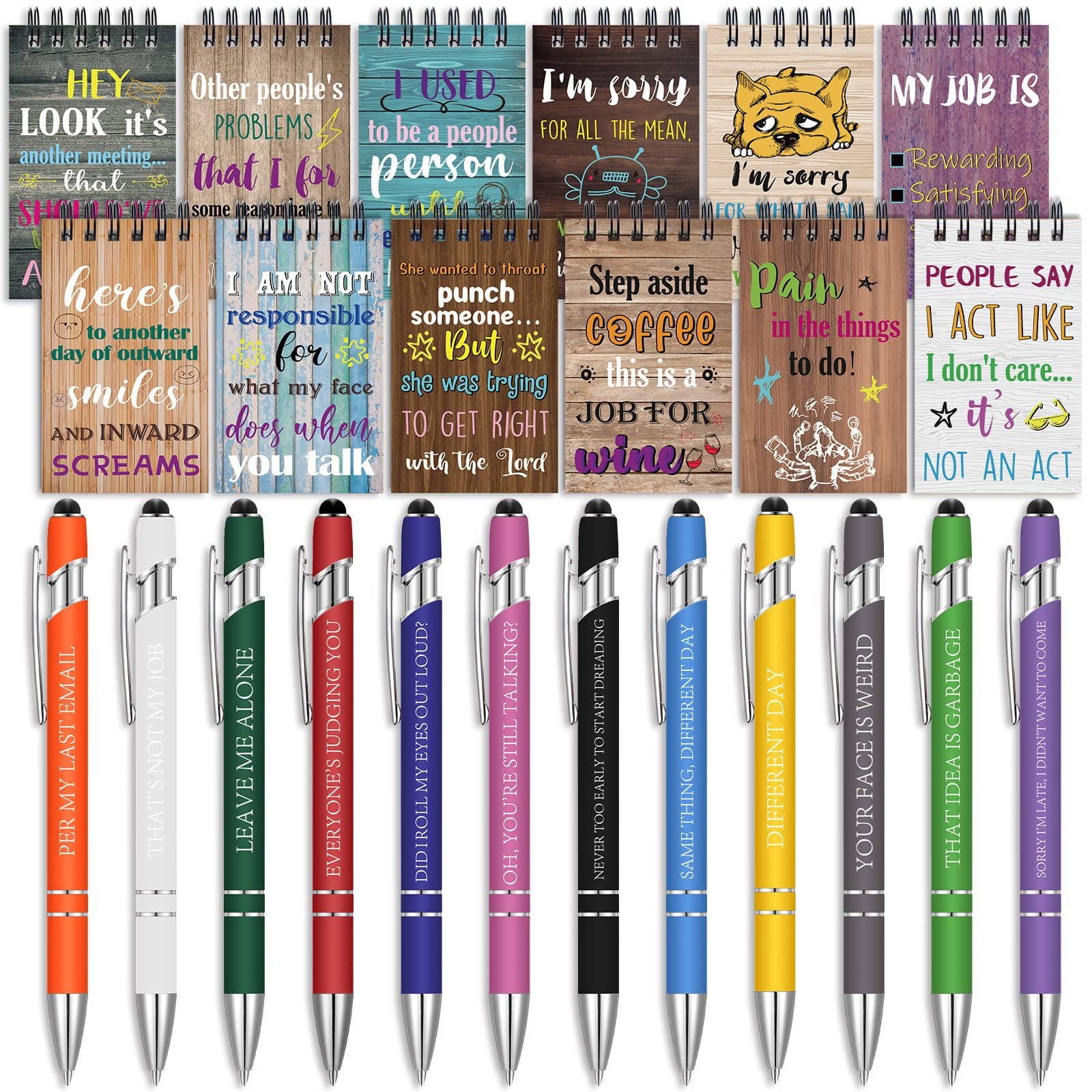 Spiareal 24 Pcs Funny Pens Notepads for Teacher Nurse Christian Theme ... Spiareal 24 Pcs Funny Pens Notepads for Teacher Nurse Christian Theme ...