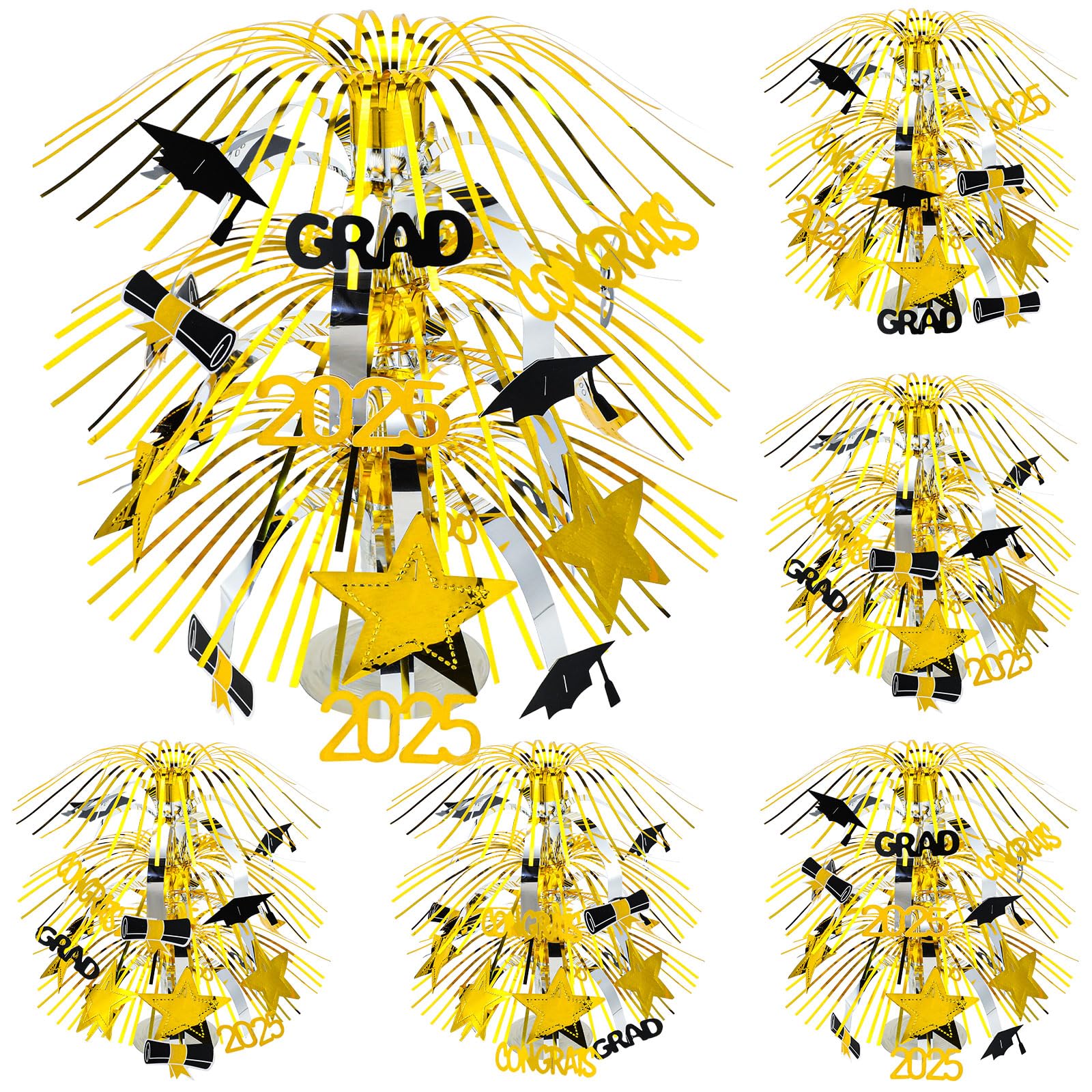 Spiareal 6 Pcs Graduation OIF8 Decoration Centerpiece Class of Glitter ...