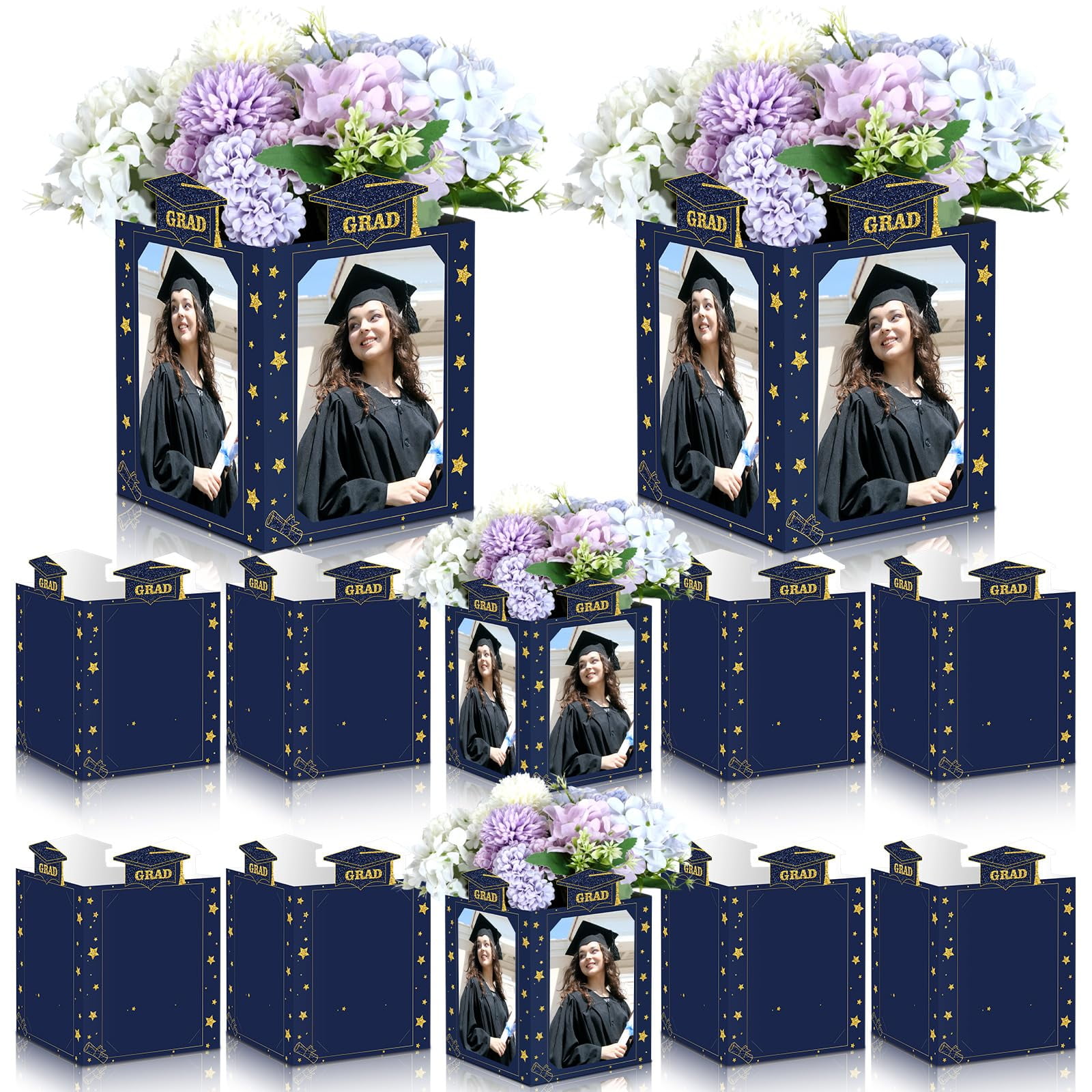 Spiareal 6 Pcs Photo Table ATT1Centerpieces Black Party Picture 6x4 ...