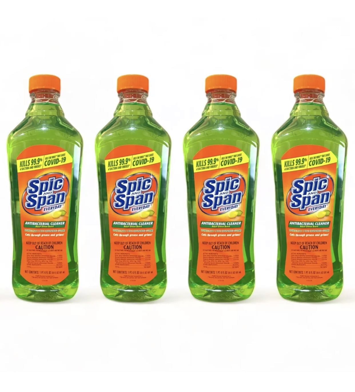 Spic And Span Citrus Scent Everyday Multipurpose Liquid Cleaner, Antibacterial Multi-Surface ...