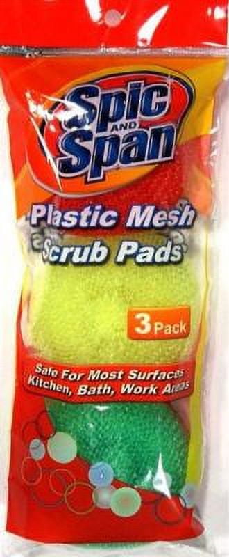 Spic And Span Plastic Mesh Scrub Pads, 3 ea - Walmart.com