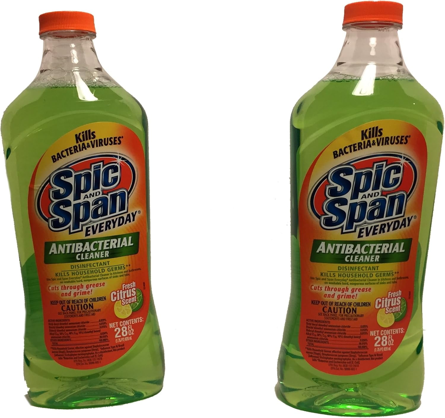 Spic and Span Antibacterial Cleaner Refills 2 PACK - 28 fl oz - Walmart.com