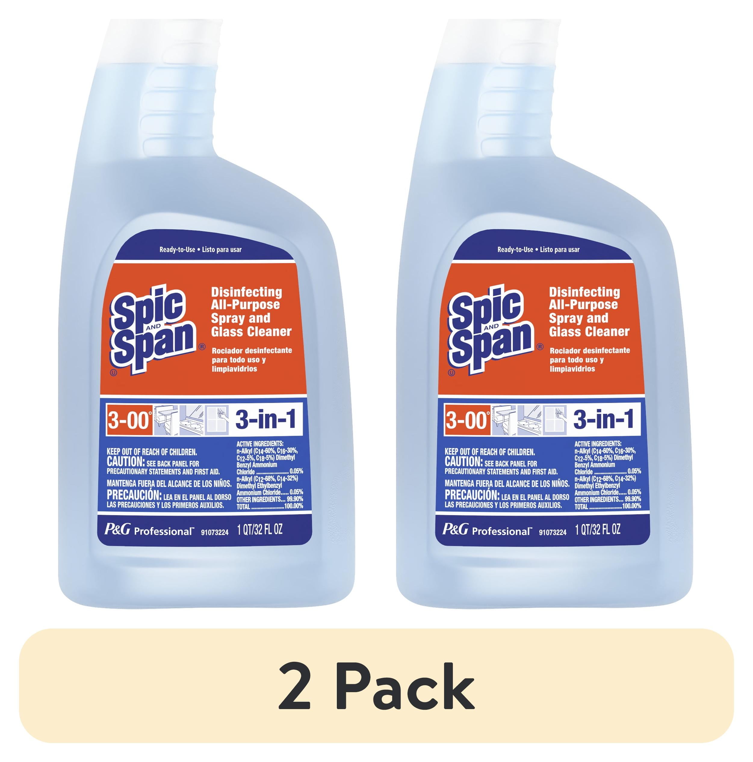 (2 pack) Spic and Span Disinfecting All-Purpose Cleaner Spray & Glass Cleaner, 32 oz - Walmart.com