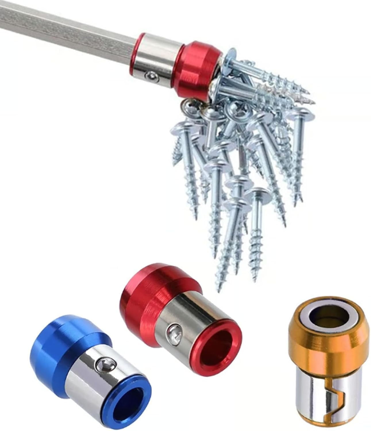 Spicanalogy Screwdriver Head Magnetic Ring, 6 Pieces Magnetic Screw ...