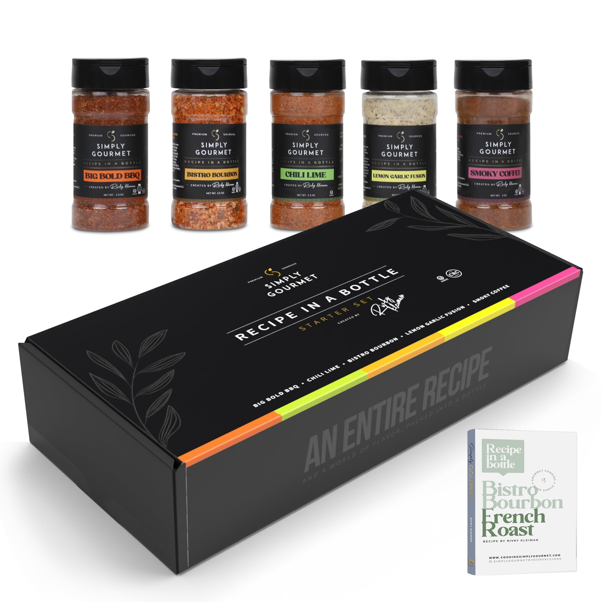 Spice Box Gift Set 5x HYZ01 3oz Bottles | Premium Blends With Recipe ...