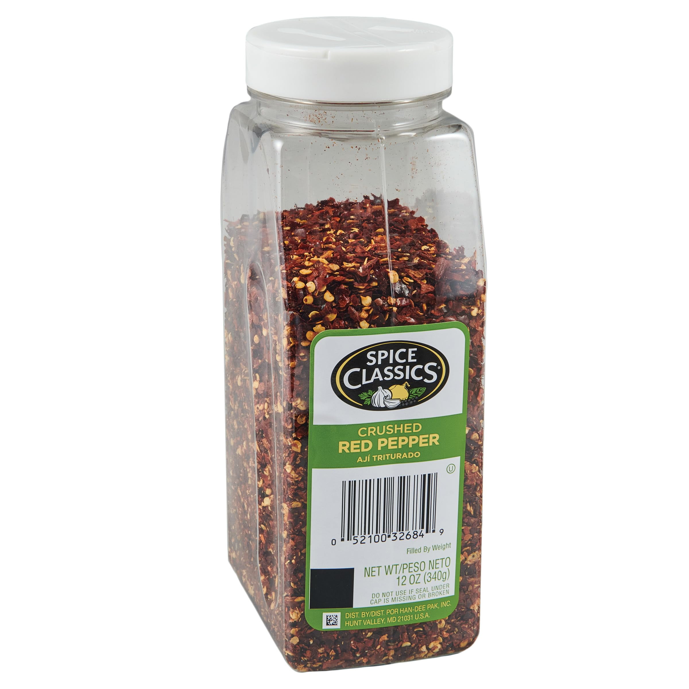 Spice Classics Crushed Red Pepper, 12 oz KMC2- One 12 Ounce Container ...