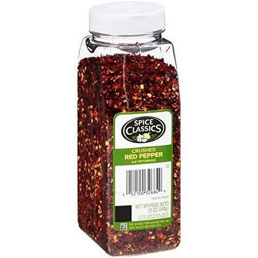 Spice Classics Crushed Red Pepper, 12 oz - One 12 Ounce Container of ...