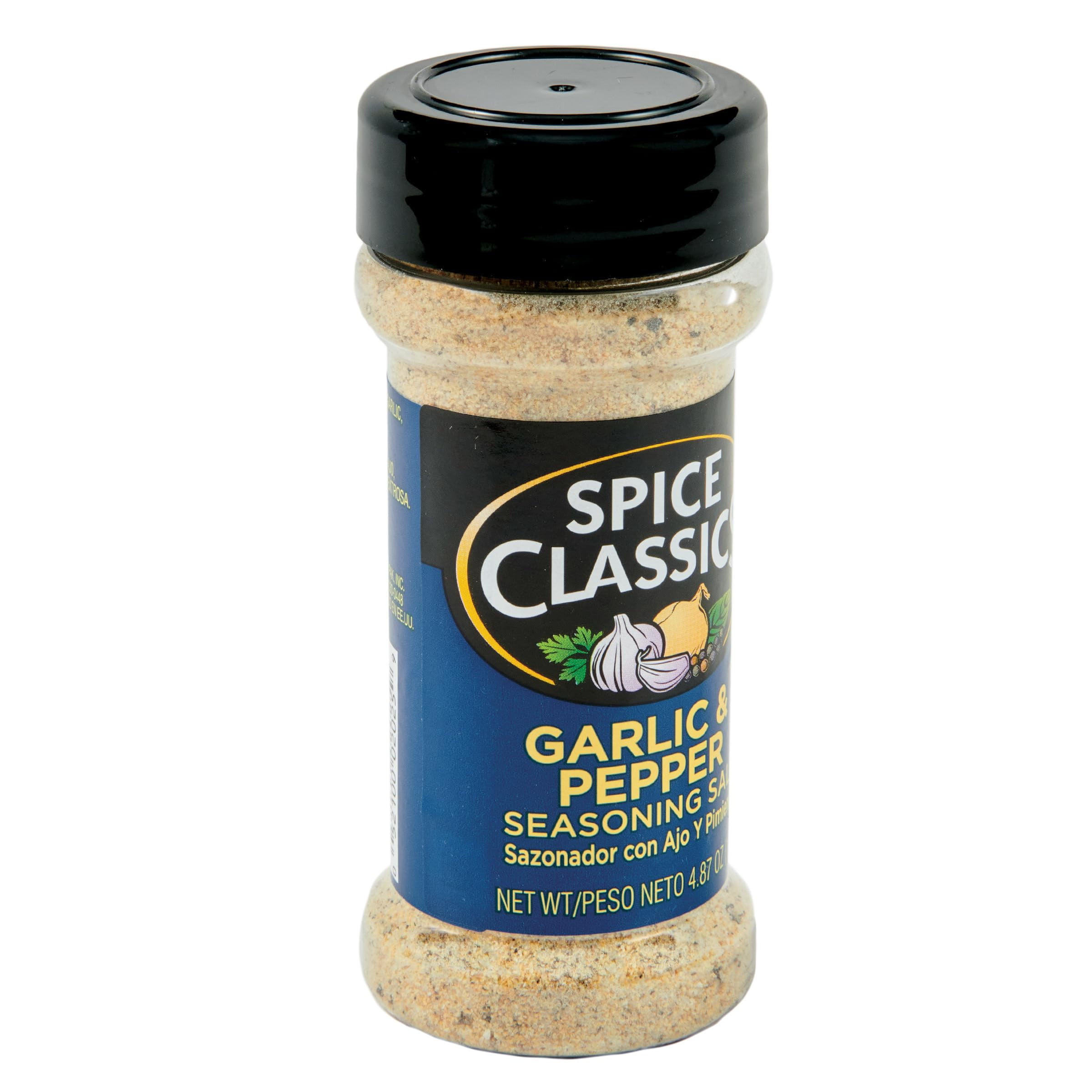 Spice Classics Garlic & Pepper Seasoning Salt, 4.87 oz (Pack of 12) H1 ...