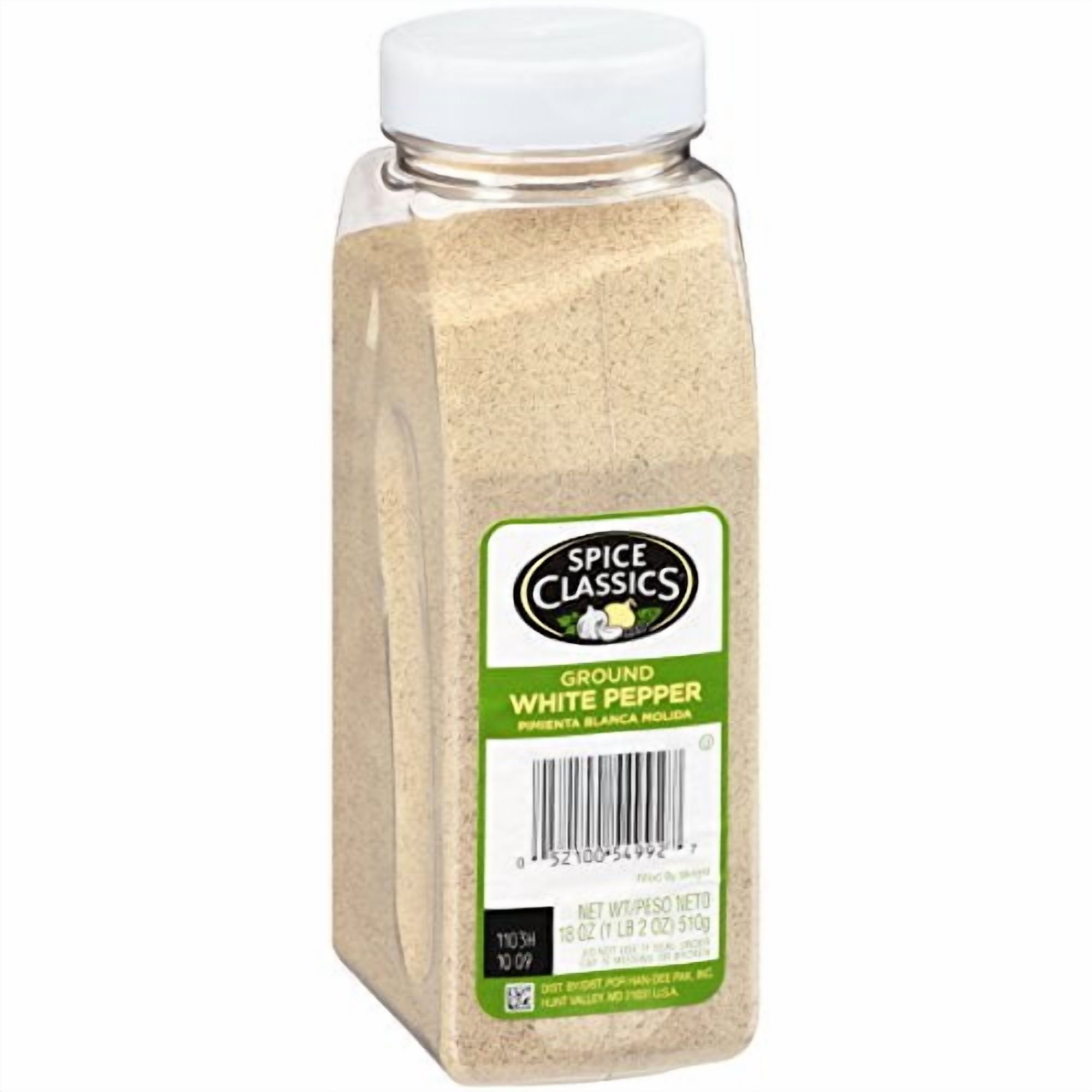 Spice Classics Ground White Pepper, 18 oz - Case of 6 - Walmart.com